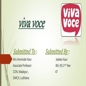 viva voce.pptx.......................... | PPTX