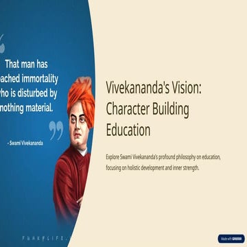 Swami Vivekananda's Vision for Holistic Education and Character ...