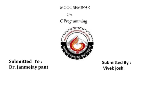 Vivek Joshi C Programming Pptpptx For C Ppt