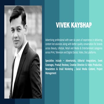 PORTFOLIO - VIVEK KAYSHAP | PDF