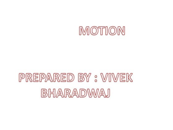 Motion for class 9th | PPTX