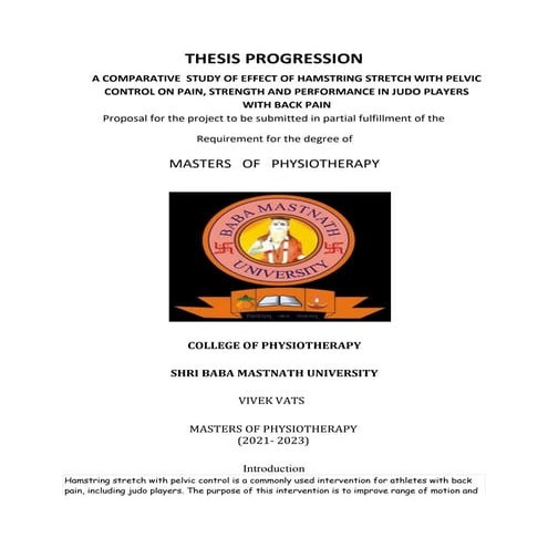 THESIS PROGRESSION | PDF