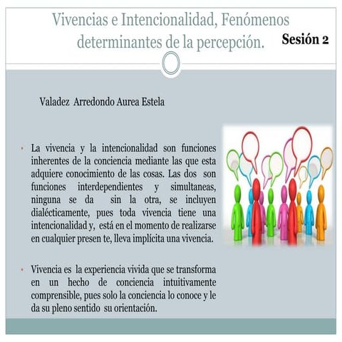 Vivencias e intencionalidad | PPTX