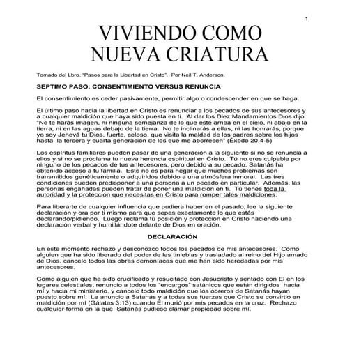 Oración para romper maldiciones impuestas | PDF