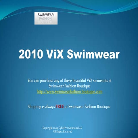 Vi X Swimwear 2010 Collection | PPTX