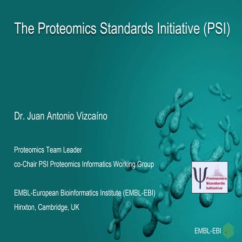 Standarization in Proteomics: From raw data to metadata files | PDF