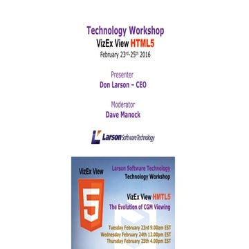 VizEx View HTML5 Workshop | PDF