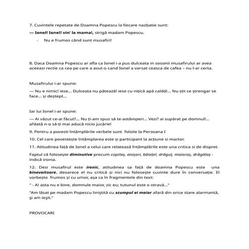 VIZITA - Ion Luca CARAGIALE - rezolvare tema | DOCX