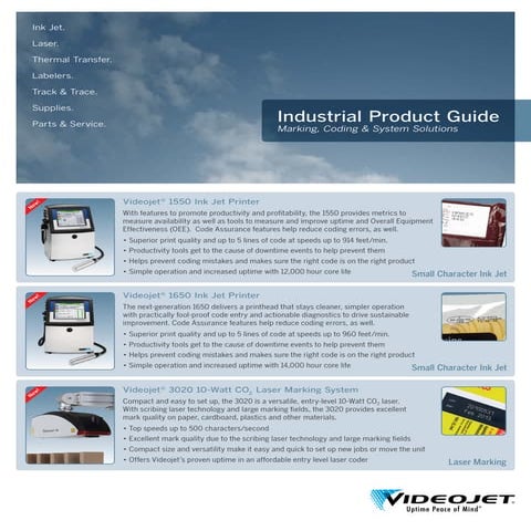 Videojet industrial product-guide | PDF