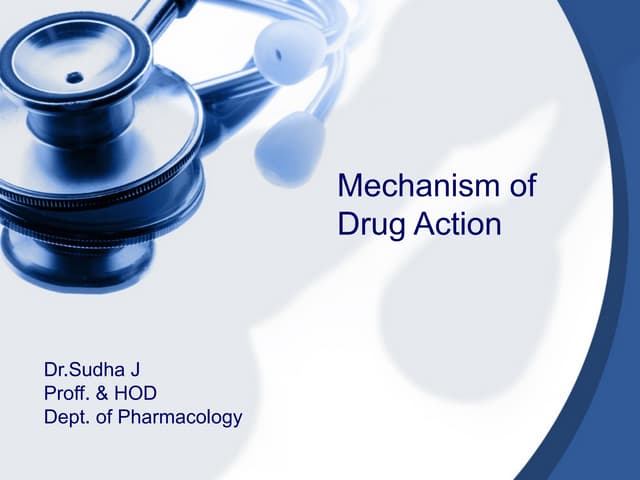 Principles of drug action | PPTX