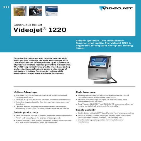 Vj 1220 technical details | PDF