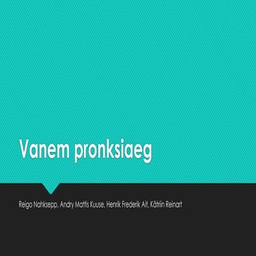 Vanem pronksiaeg | PPTX