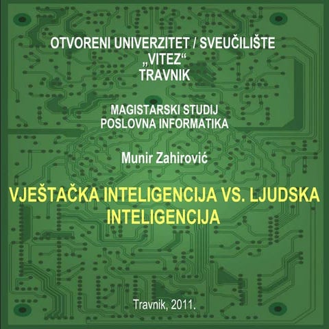 Vještačka inteligencije vs. ljudska inteligencija | PPT