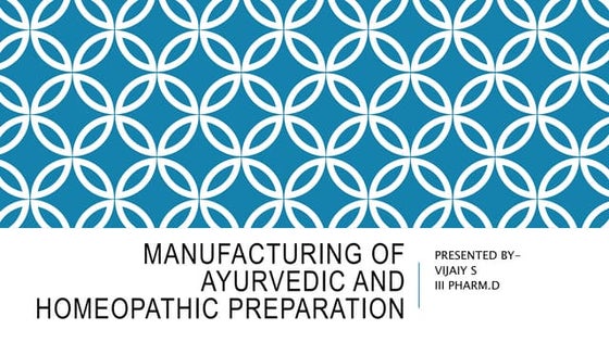 Traditional Ayurvedic formulations-Asavas and Arishtas | PPT