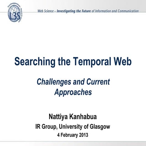 Searching the Temporal Web: Challenges and Current Approaches | PDF ...