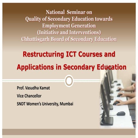 Restructuring of ICT Curricula at Secondary Schools | PPT