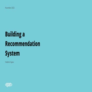 Introduction and new trends in Recommender Systems | PPTX