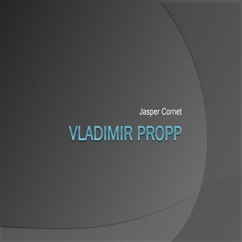Vladimir Propp | PPT
