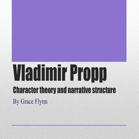 VladimiVladimir Propp's 7 Character Types and Their Relation to Our ...