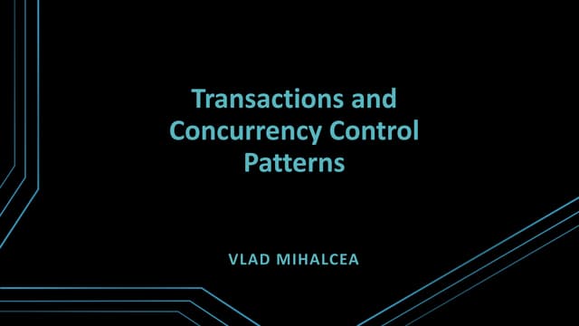 Transactions And Concurrency Control Patterns Pdf Databases Computer Software And Applications
