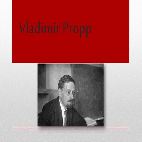 Vladimir Propp’s theory of characters | PPTX