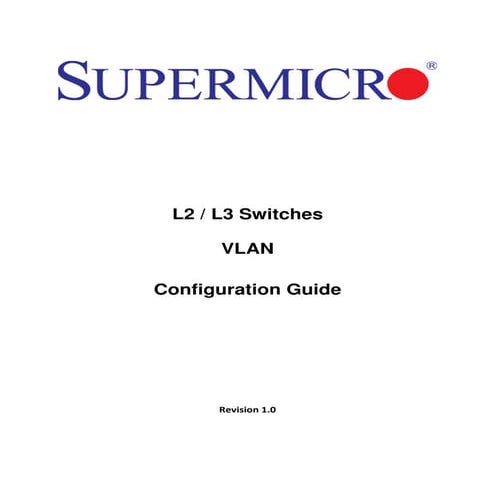 Vlan configuration guide | PDF