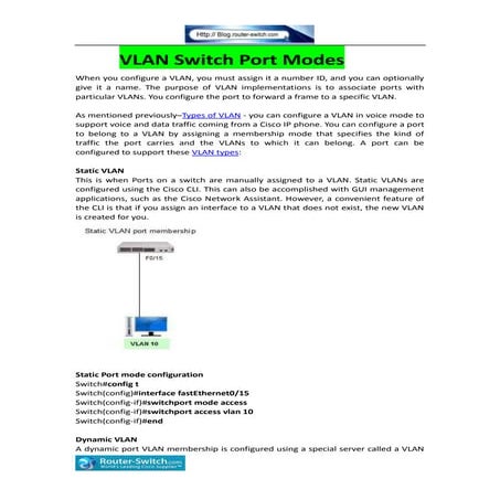 Vlan switch port modes | PDF