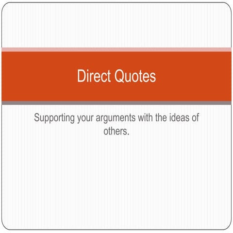 Direct Quotes | PPTX