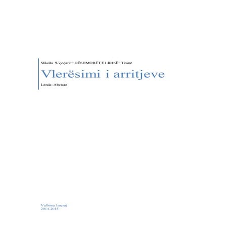 Modele testesh per kl i | PDF