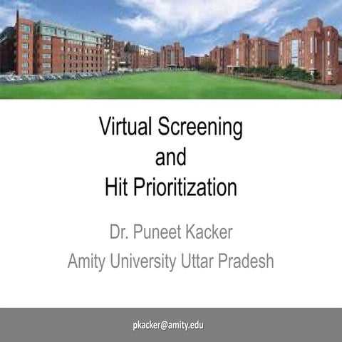 Virtual Screening and Hit Prioritization | PDF