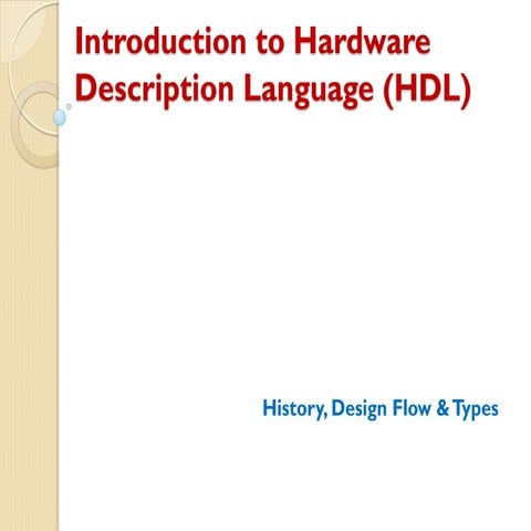 Hardware description languages | PPTX