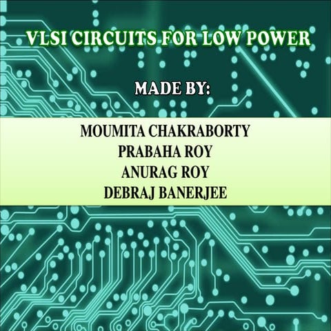 Vlsi Circuits For Low Power Pdf Physics Science
