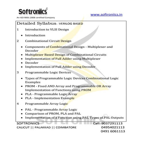 Vlsi Course Syllabus Verilog Language Pdf