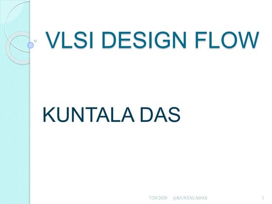 Vlsi design flow | PPTX