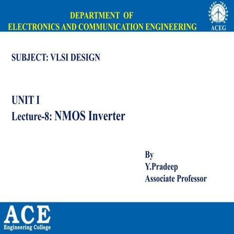 NMOS inverter Design and analysis unit 1... | PPTX