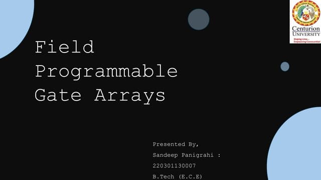 Vlsi Internal Ppt On Field Programable Gate Array Pptx Programming Languages Computing