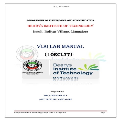 Vtu Ece 7th Sem Vlsi Lab Manual Pdf
