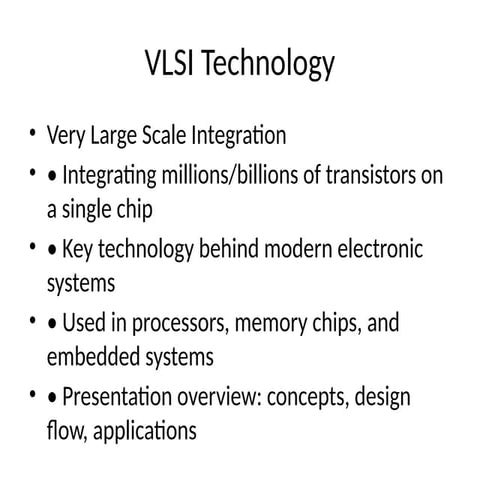 All About VLSI In PPT | PPTX