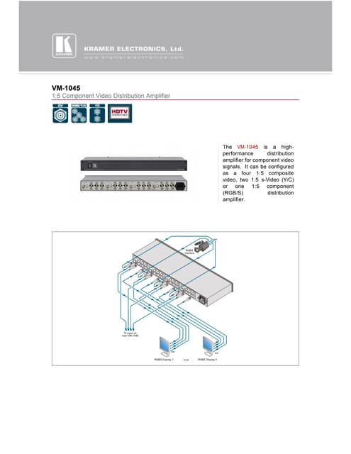 Kramer VM-1010 | PDF