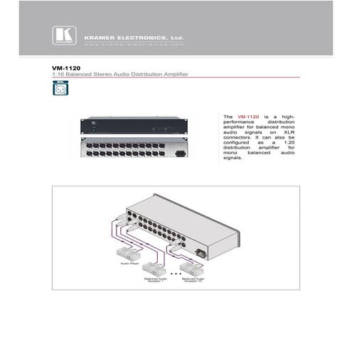 Kramer VM-1120 | PDF