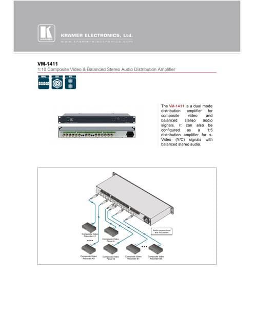 Kramer VM-10YCxl | PDF