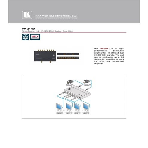 Kramer VM-24HD | PDF