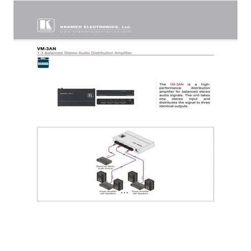 Kramer VM-3AN | PDF