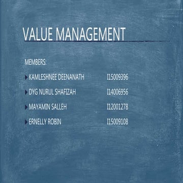 Concept of Value Management | PPT