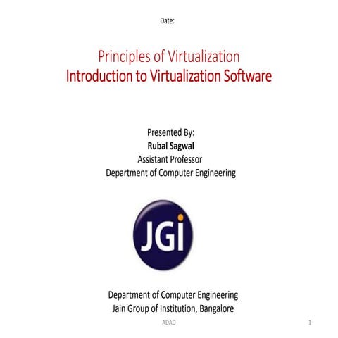Principles Of Virtualization Introduction To Virtualization Software