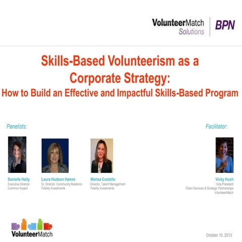 Skills Based Volunteerism as a Corporate Strategy - October 2013 ...