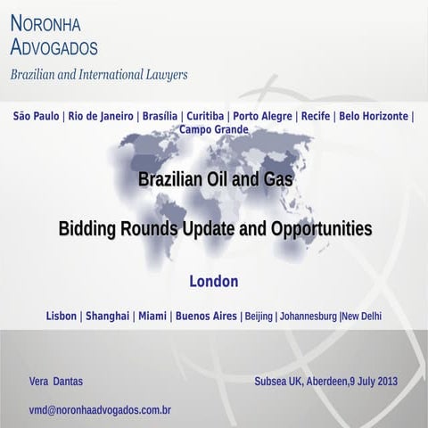 Brazilian Oil and Gas Bidding Rounds Update and Opportunities | PPT
