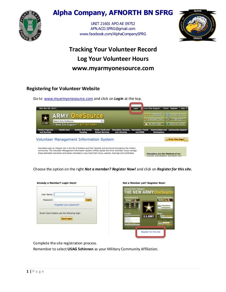 VMIS Guide: Registration and tracking hours