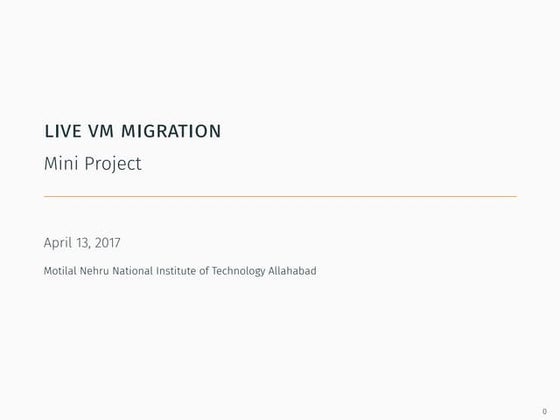 Vm migration techniques | PPT