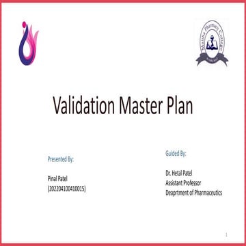 Validation master plan | PPTX